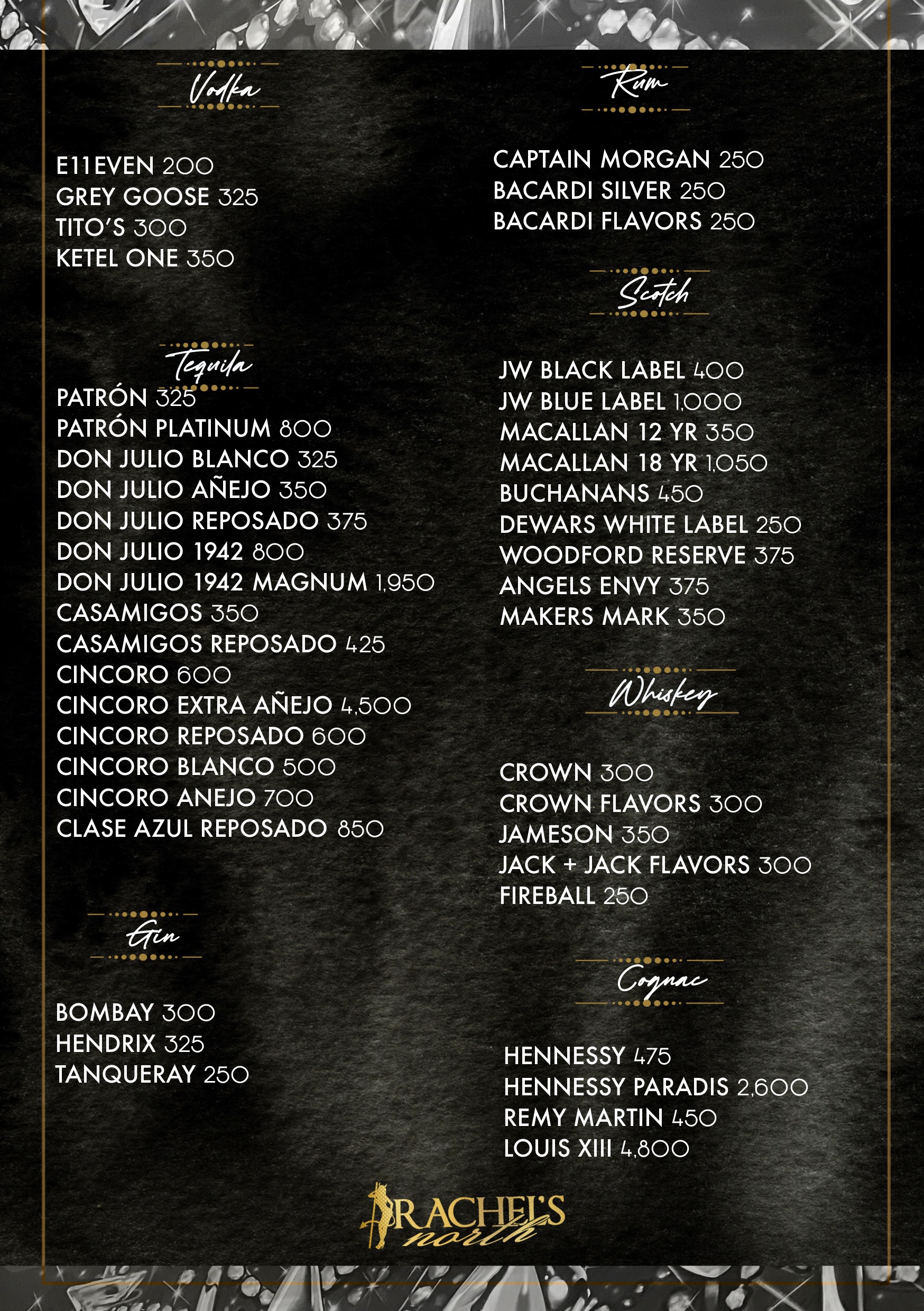 Bottle Menu | Rachel's North Casselberry